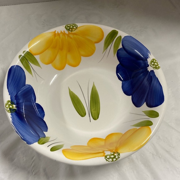 Maxam | Dining | Maxam La Primula Floral Daisy Serving Salad Bowl Hand ...